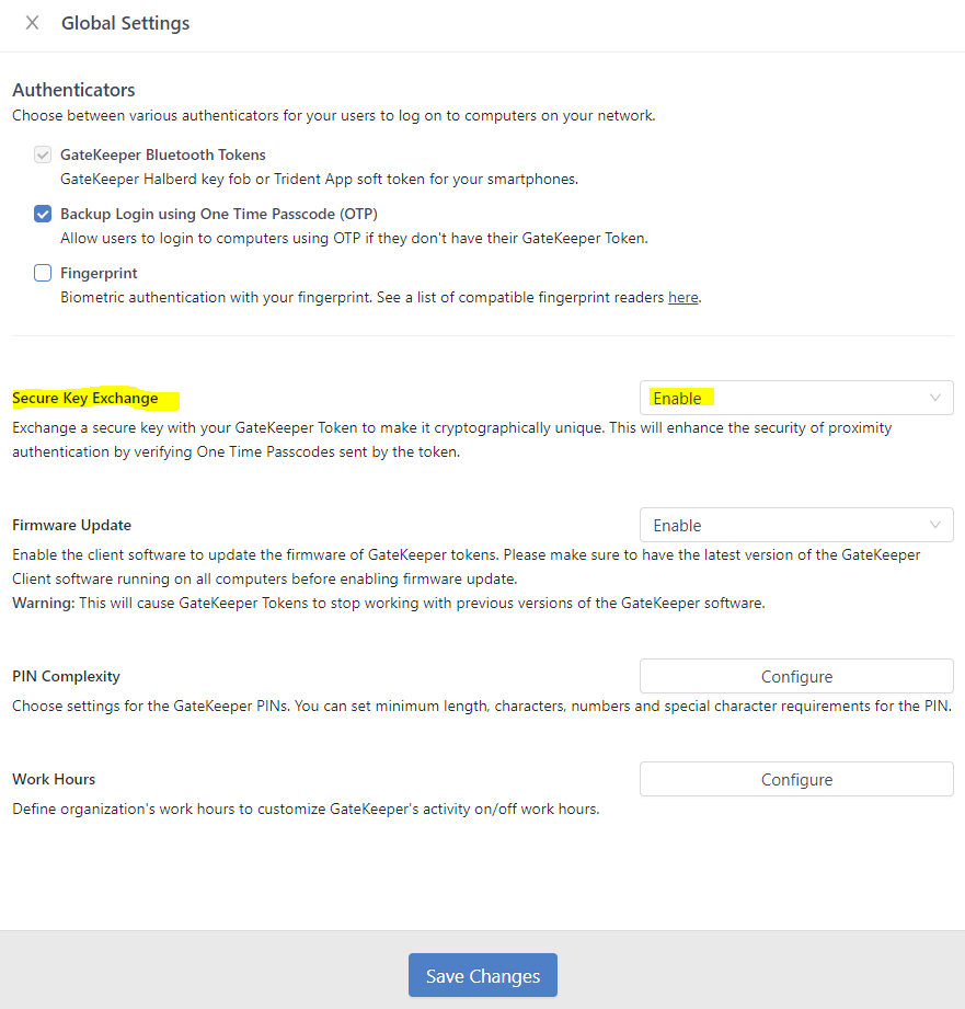 'Secure Key Exchange' option GateKeeper explained. – GateKeeper
