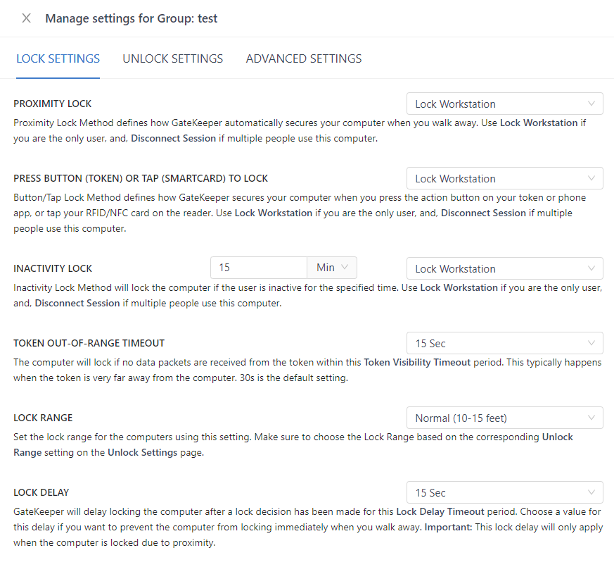 Lock Settings Explained In The Gatekeeper Hub Gatekeeper