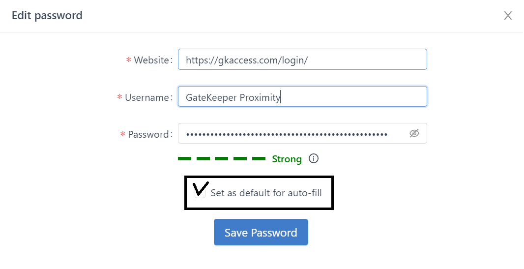 How To Set A Default Password In Gatekeeper Password Manager Chrome