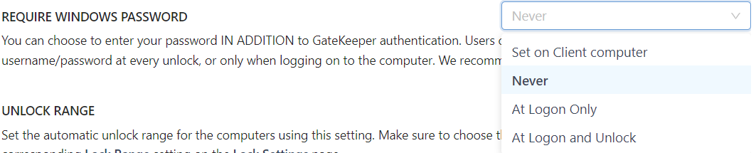 "Require Windows password" option explained. – GateKeeper
