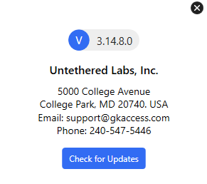 How to check my client software version number. – GateKeeper