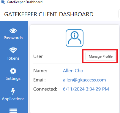 How to register OTP backup login method (Enterprise Version). – GateKeeper