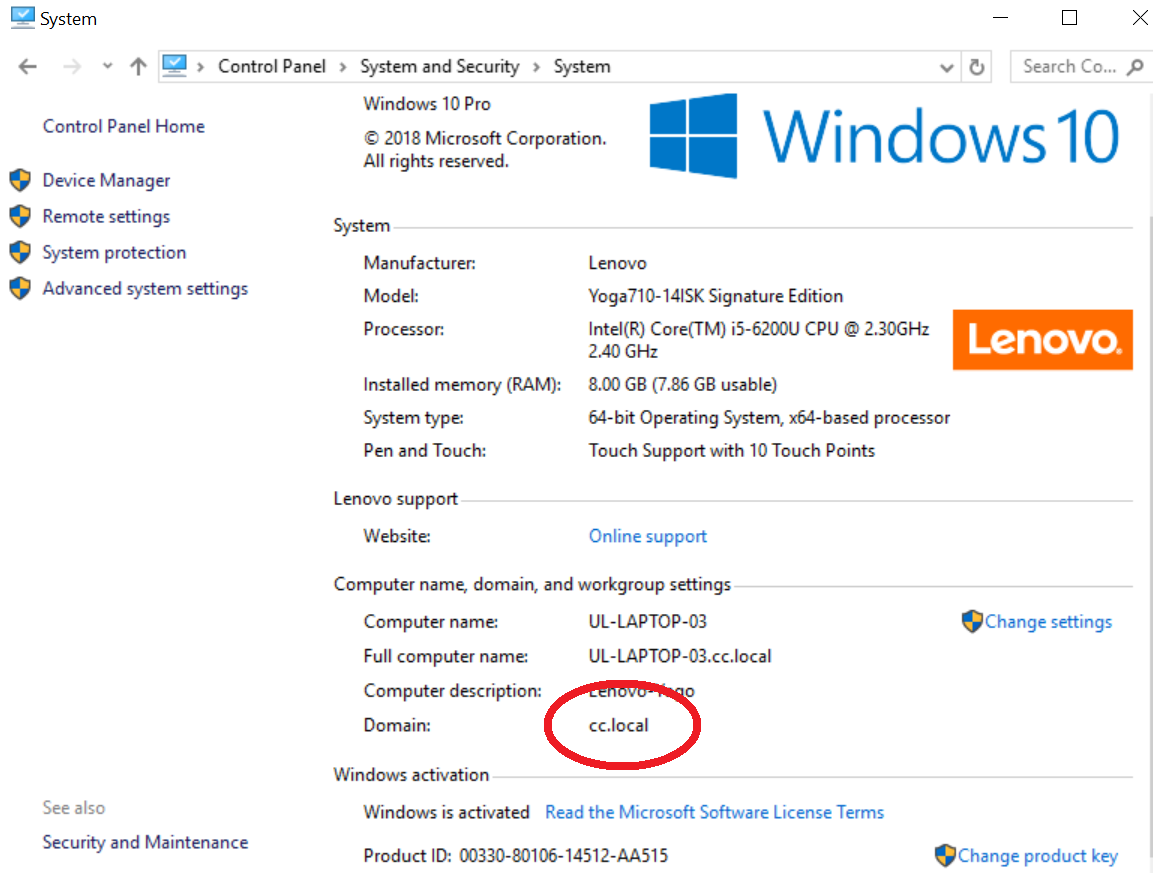 What s My Computer s Domain Name GateKeeper