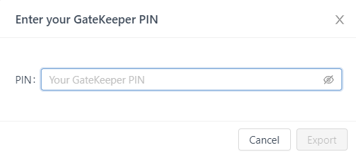 How to export passwords from GateKeeper. – GateKeeper