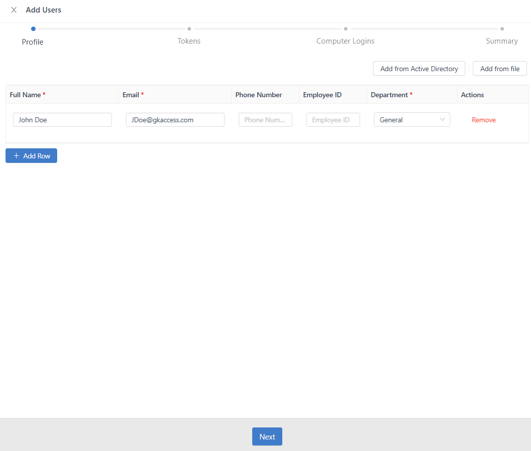 How to add a new user from the GateKeeper Hub. – GateKeeper